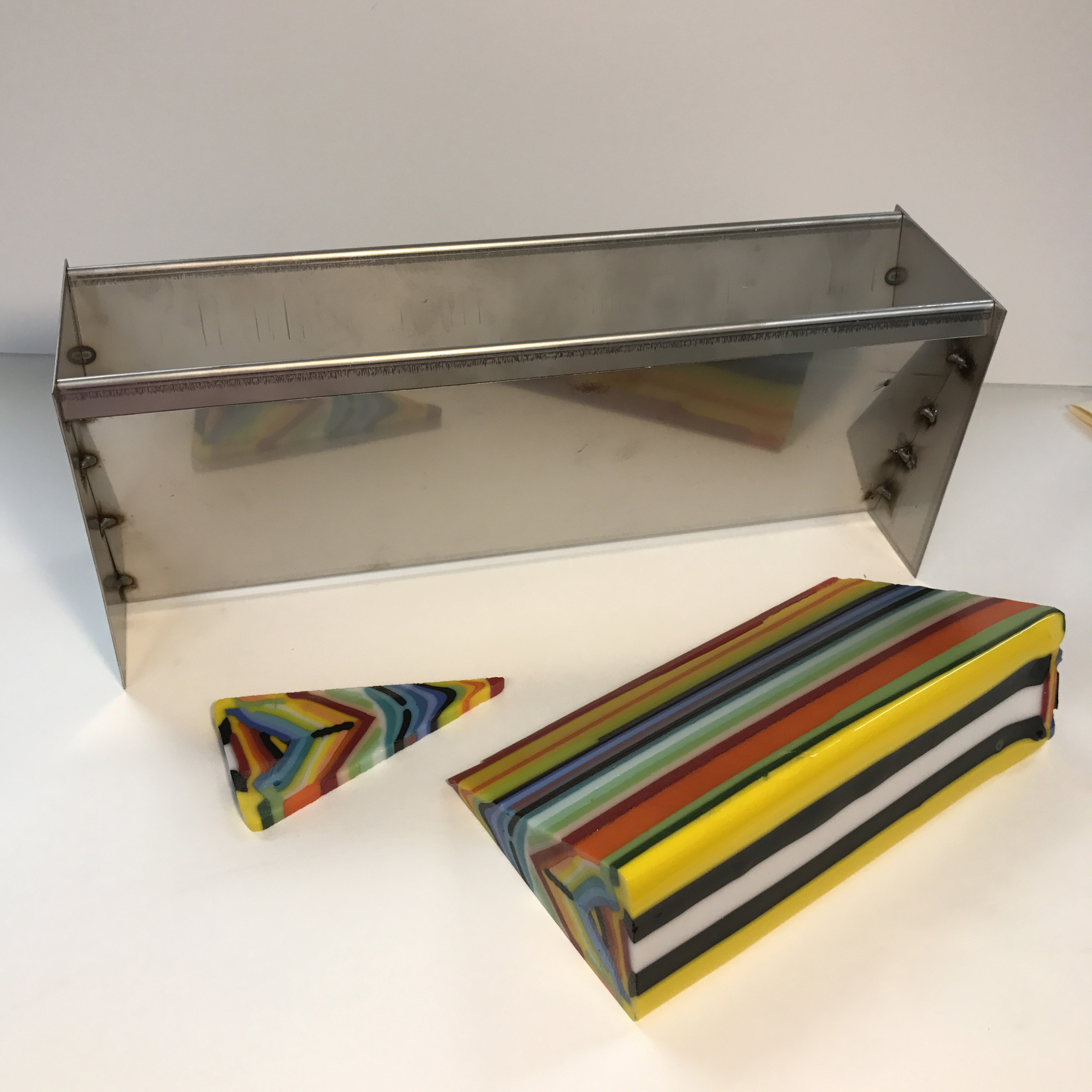 Kaleidoscope SS Triangle Pattern Bar Mold | Glass House Store